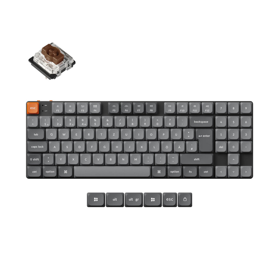 Keychron K13 Max QMK Wireless Custom Mechanical Keyboard ISO Layout Co ...
