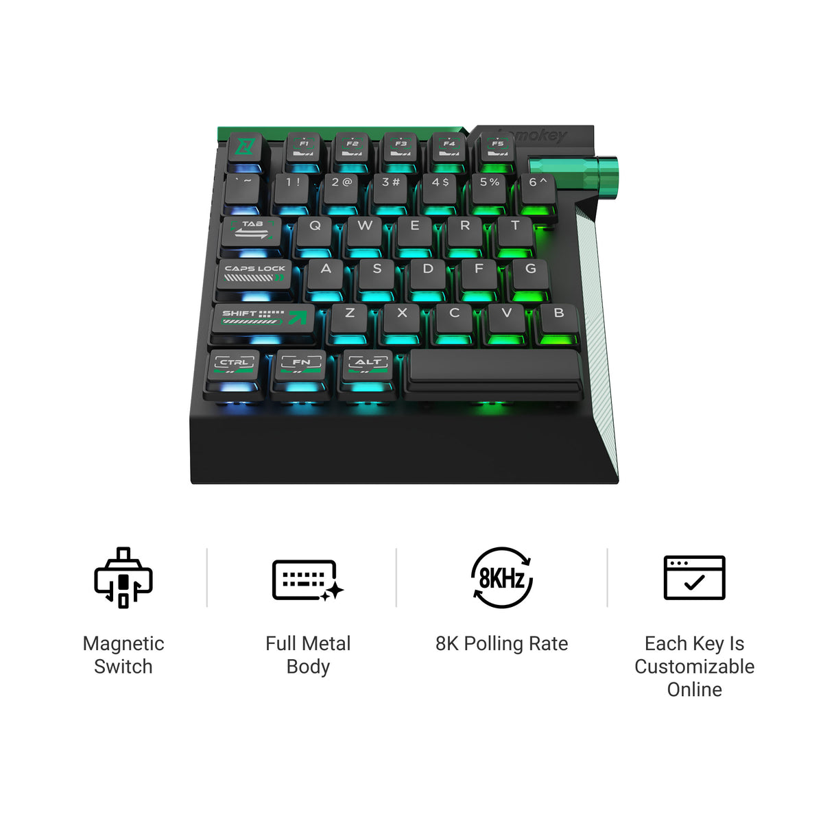 Lemokey L0 HE One Handed Magnetic Switch Gaming Keyboard – Keychron