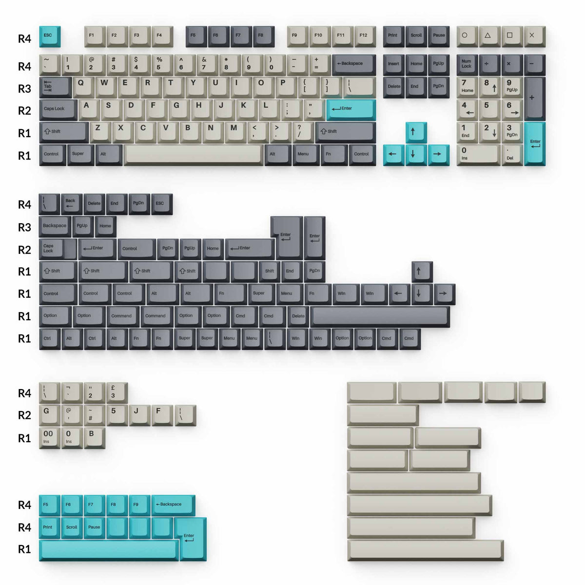 Cherry Profile Double-Shot PBT Keycaps – Keychron | Mechanical ...
