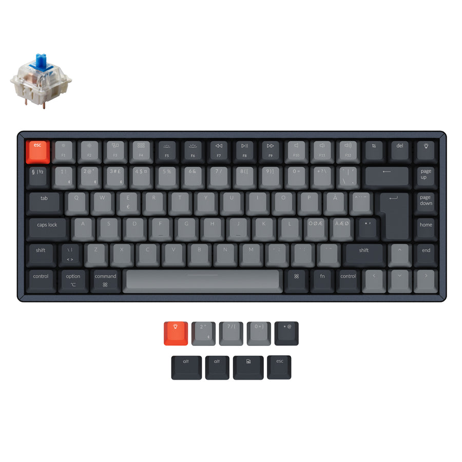 Keychron K2 Wireless Mechanical Keyboard (Nordic ISO Layout) - Version ...