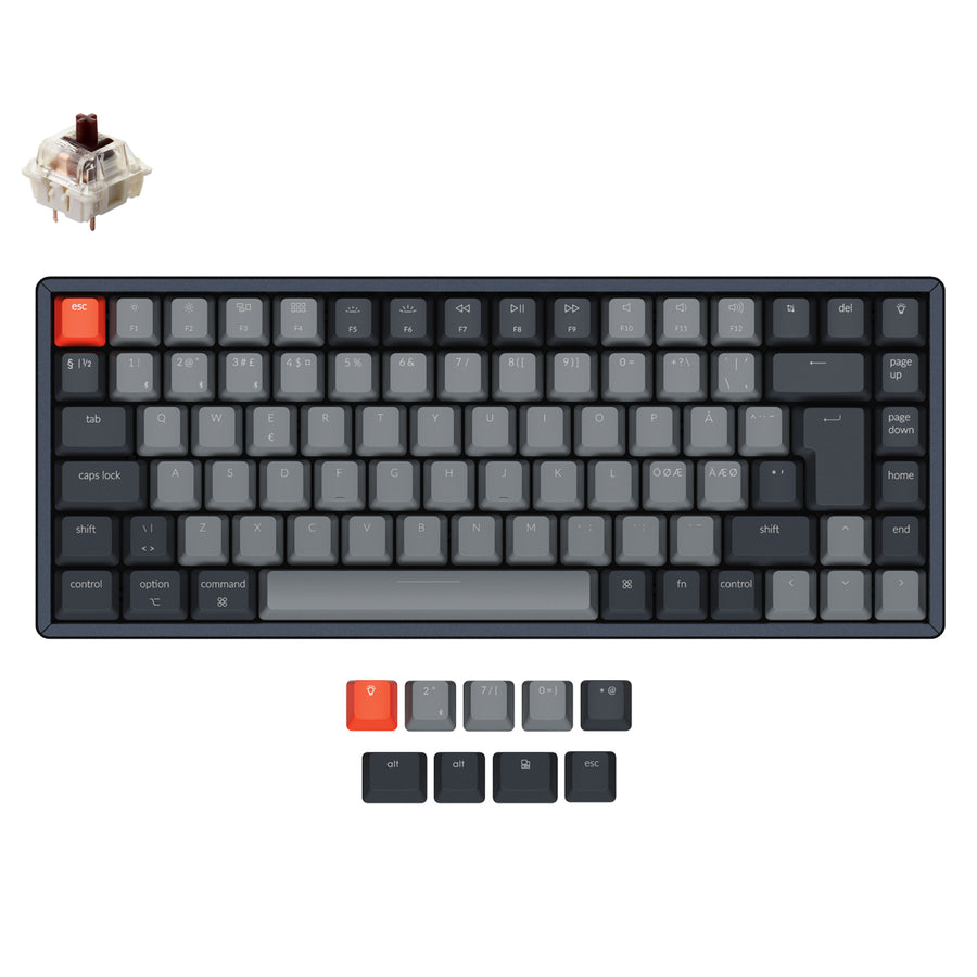 Keychron K2 Wireless Mechanical Keyboard (Nordic ISO Layout) - Version ...