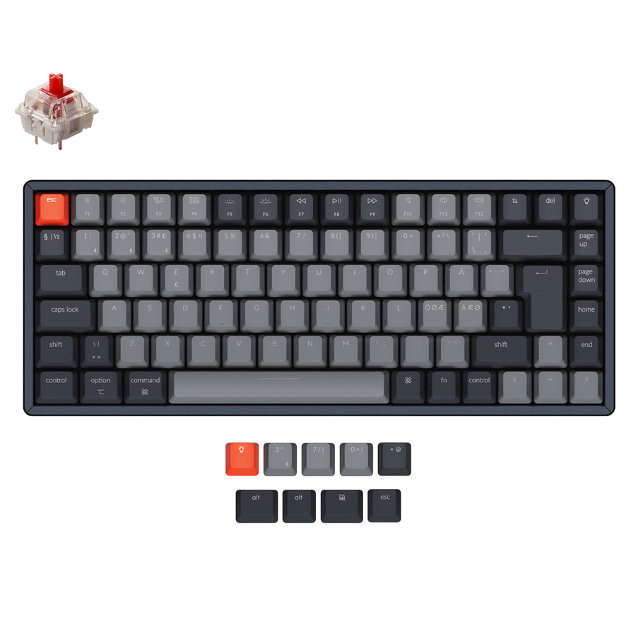 Keychron K2 Wireless Mechanical Keyboard (Nordic ISO Layout) - Version ...